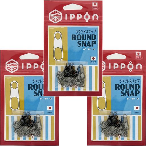 開閉しやすくトラブルレスなラウンド型スナップ 余計な突起がないのでリーダー・ハリスが絡みにくい 開閉部が広いので差し込みにくいところでもOK イカメタル・プラヅノ・スッテや誘導式ウキなどの使用におすすめ