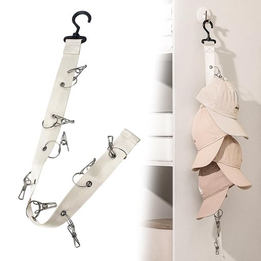 【帽子ラックスタンド】帽子収納専用のハンガーフックです。このハンガーはベルト状のデザインを採用しており、横型のデザインの帽子ハンガーに比べて約80%の収納スペースを節約し、垂直スペースの利用率を効率的に高めることができます。 【帽子フック】...