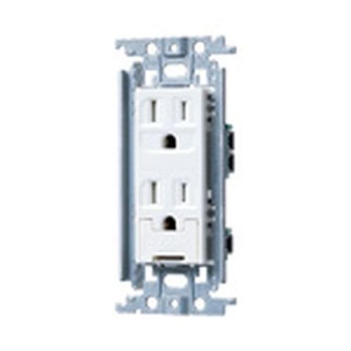 ●ホワイト色●15A-125V AC●金属枠付