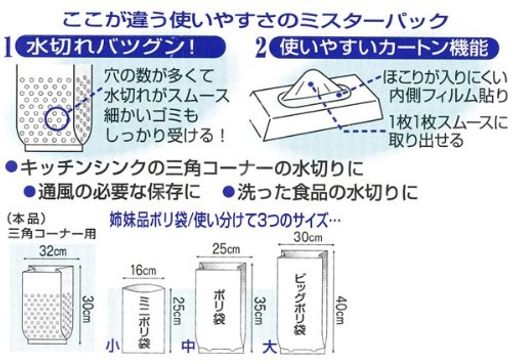 サイズ:幅9.1x奥行18.3x高さ3.4cm 重量:0.07kg 素材:ポリエチレン 原産国:日本 内容:(32x30cm)x30枚 製品仕様:マチ付き
