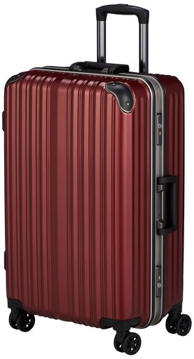 24インチサイズのフレームスーツケース フレームスーツケース ストッパー機能付き ハンガー付き 双輪衝撃吸収スプリング装備