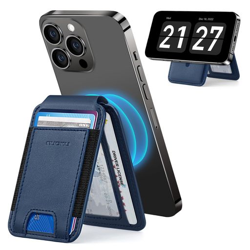 強力な磁気スマホカードケース:このiPhone用スマホカードケースマグネットはmagsafeカードケースと互換性があり、強力な磁石が内蔵されており、携帯電話にしっかりと固定され、ID、クレジットカード、その他の必需品を安全に保ちます。磁力は...