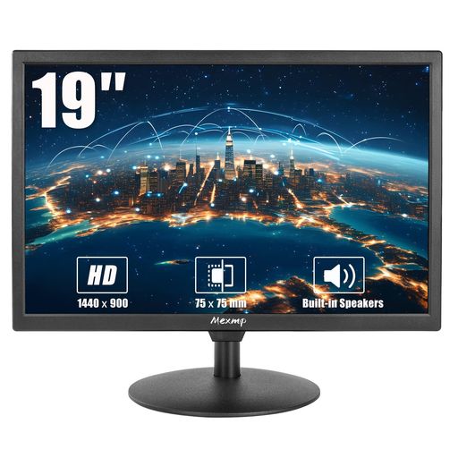 ゲーム 【FHD900P小型モニター】鮮明な1440x900の解像度を誇るサプリッピー19インチFHDLCDモニターで、あなたの視聴体験を向上させましょう。アスペクト比16:10、広視野角178°のこの小型モニターは、より広い視野を提供し、...