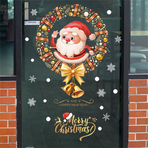 クリスマス シールサイズ:受信した製品のサイズ 45cm * 30cm * 1pcs、DIYペーストすることができます 簡単な操作:まず、単に壁をきれいにし、サムネイル画像を参照してください、位置決め、ステッカーを引き裂く、貼り付け、平らな...