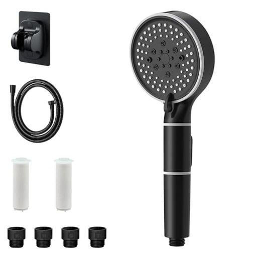 【2024新登場マッサージシャワーヘッド・高洗浄力】両面の水出口を備えた独自の最初のマッサージシャワーヘッド。水を最大5億個の超微細な泡に変え、ナノバブルが毛穴の奥まで入り込み、洗浄力と保湿力を高めることで、体の筋肉と肌を完全にリラックスさ...