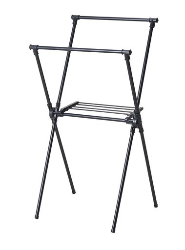 製品サイズ:(約)使用時/幅70x奥行59.5x高さ125cm、収納時/幅70x奥行8x高さ138cm 製品重量:(約)2kg 素材・材質:パイプ/スチール(粉体塗装)、樹脂パーツ/ABS樹脂・ポリプロピレン 耐荷重:(約)全体/11kg、...