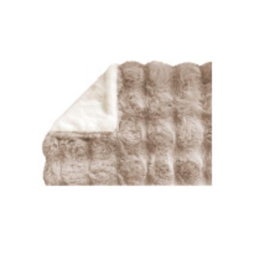 サイズ:約100x80cm 材質:ポリエステル100% フランス語で波を意味するvague(ヴァーグ)は名前の通りぽこぽこした波線状の見た目が可愛いラビットファー調、裏はミンクファー調のボリューム2WAYタイプのブランケットです! 表と裏で...