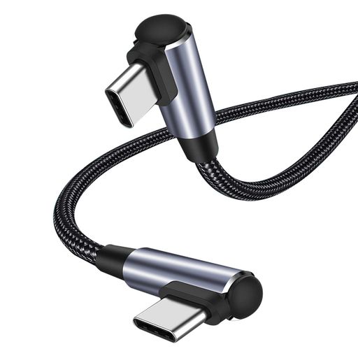 【L字型デザイン・使用がもっと快適】本製品USB C ケーブルは端子部分をL字型にすることで、コネクタが邪魔にならなく、動画を視聴しながらやゲームをプレイしながらの充電がより快適にします。コネクタ部分が飛び出ないので、ケーブルの取り回しも大...