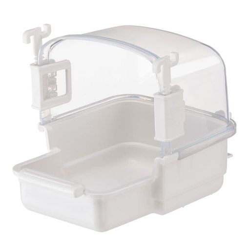 アクティブ イタリアferplast社製の小鳥中型鳥用の水浴び容器。 鳥かごに外側、内側どちらでも取り付けができます。 取り付け、取り外しは簡単なのでお手入れもラクラク8分音符 ■本体サイズ:19x15xh15cm