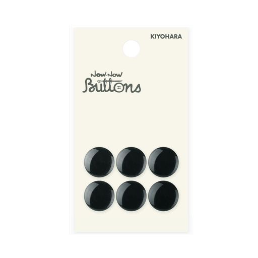 パール調の輝きがアクセントのカラーボタン、黒色です。 商品本体サイズ:直径約13mm 入数:6個 素材:ポリエステル 生産国:日本