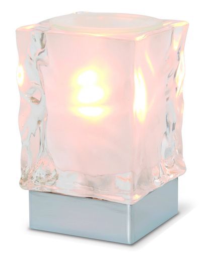 サイズ:幅8x奥行8x高13cm 素材:ガラス、スチール AC100V 15W 1年 使用電球:E12 15Wクリアナツメ球x1 中間スイッチ ※アロマオイルは付属しておりません 本体重量(kg):1.06