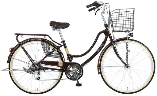 買い物などの移動 タイヤサイズ:27型 変速:外装6段 適正身長:144cm~ ライト:(前)LEDオートライト(後)ソーラーLED BAA適合車