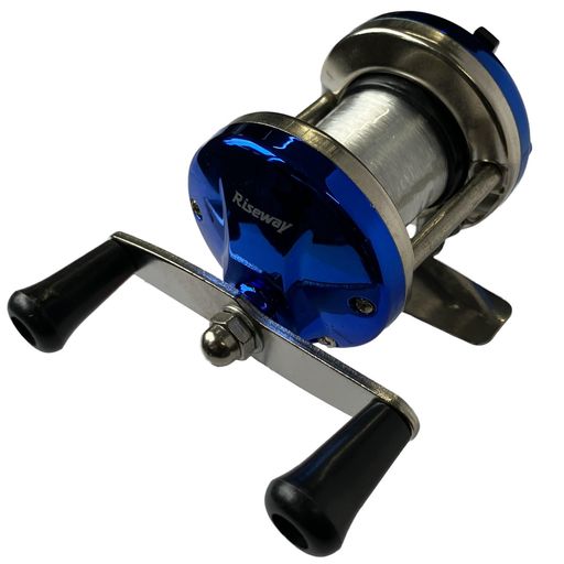 カラー:ブルー ギア比:3 自重:約87g(糸含む) ナイロン2号50m付き
