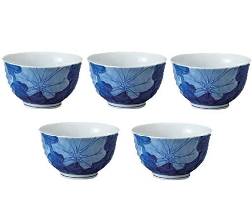 碗サイズ(ΦxHcm):9x5.5cm 箱サイズ(WxDxHcm):30.5x10.2x9.5cm 材質:磁器 生産地:日本(有田焼) 商品内容:千茶碗x5