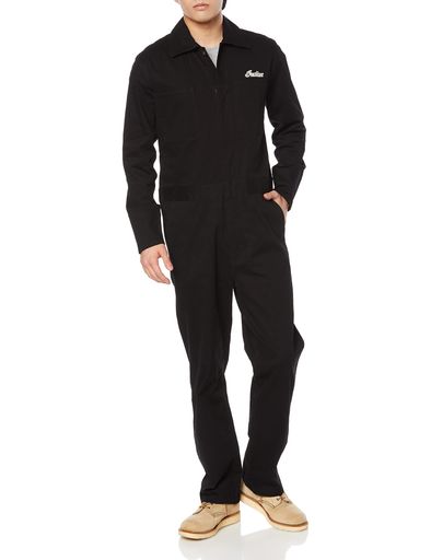 ツイル素材のアメカジつなぎ サイズ展開:30、32、34 34:身幅61.0cm、肩幅50.0cm、着丈57.0cm、袖丈66.5cm、股下79.0cm、ワタリ35.0cm、裾幅24.0cm クリーニング:洗濯機洗い可能 性別:ユニセックス...