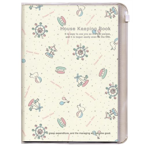 初めての人でも手軽にはじめれる、自分でアレンジして使いやすい家計簿。安心の日本製。 見開き1か月で、支出の項目を自分で設定できる「月間フリータイプ」の家計簿です ファスナー付きポケットがあるので、領収書なども保管しやすい! 【デザイン】遊園...