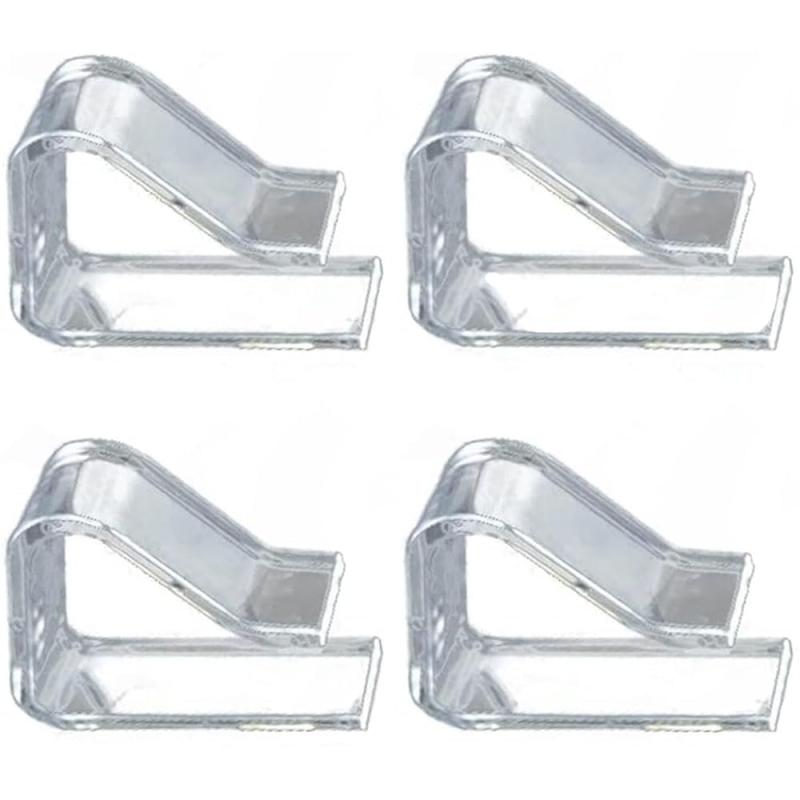 テーブルクロス止め テーブルクロスクリップ テーブルクロスストッパーピクニックテーブルクロスホルダー 明なプラスチック製の屋内テーブルカバークランプ 滑り止めテーブルクロスス製品内容：テーブルクロス止め 4個入り トランスパレントカラーサイ...