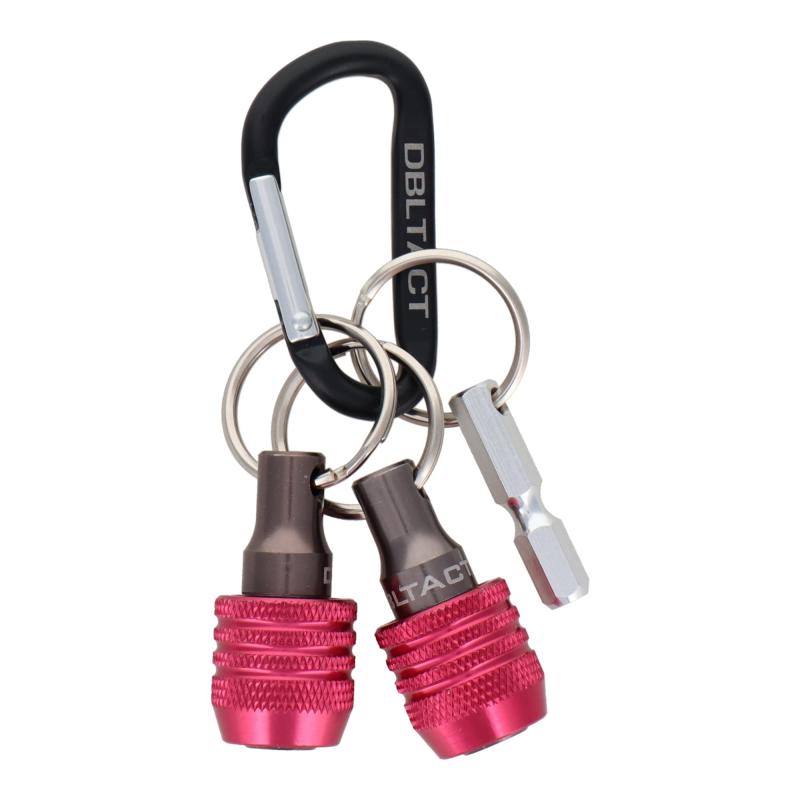 DBLTACT(ダブルタクト) 軽量ビットホルダー2個組 レッド DBH-R2K●全長40mm(リング込58mm)×φ19mm●重量：15g
