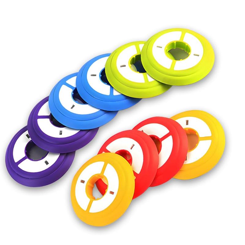 TANGRUl 仕掛け巻き 10個セット ポータブルスプール 60mm シリコン製 釣り糸収納 キス釣り仕掛け対応 ハゼ釣り用 キス仕掛け スプールカラー5色（レッド・ブルー・グラスグリーン・イエロー・【素材】柔らかいシリカゲルとプラスチッ...