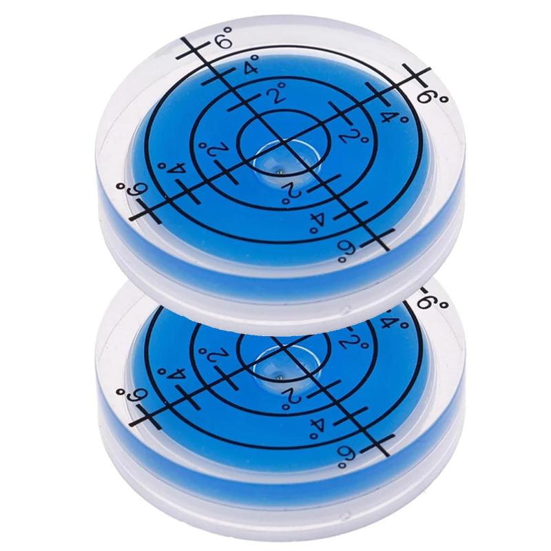FuoooooGui ミニ 水平器 水準器 32mm 2個セット小型 丸形 目盛り付き傾斜 測定 工具 取り付け 精度高い 水平校正用 ブルー【商品仕様】サイズ:直径：32mm、高さ：7mm，2個セット【高品質素材】ABS無毒・無害・無臭、...
