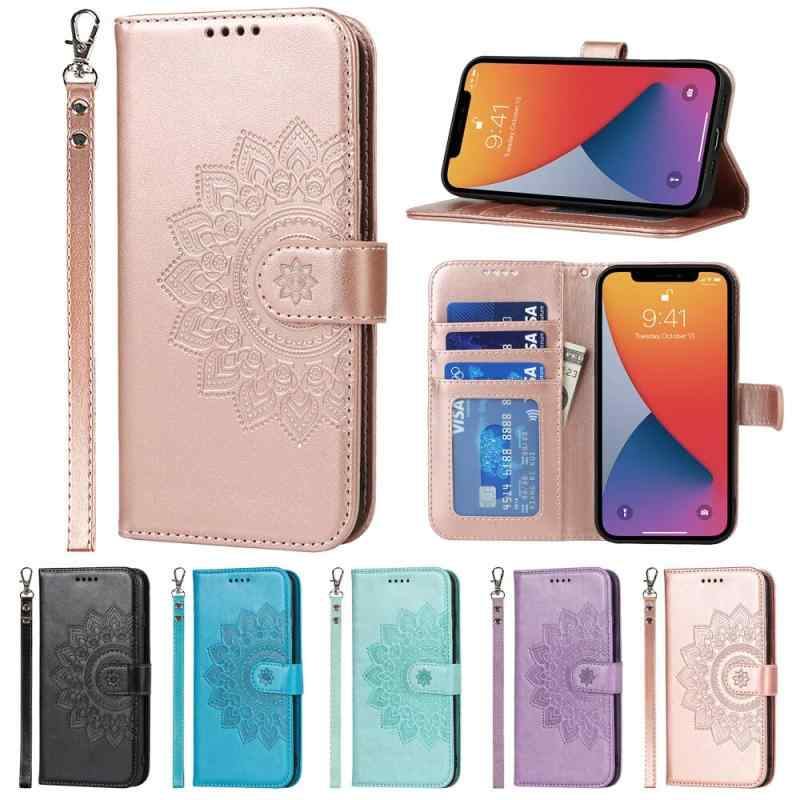 Eastwave アイフォン for iPhone 11 ケース 財布型 for iPhone11 手帳型 カバー手帳 ストラップ付き フラワープリント PUレザー カード収納 横置きスタンド 機能 内蔵マグネット—ピンク1.【対応機種】f...