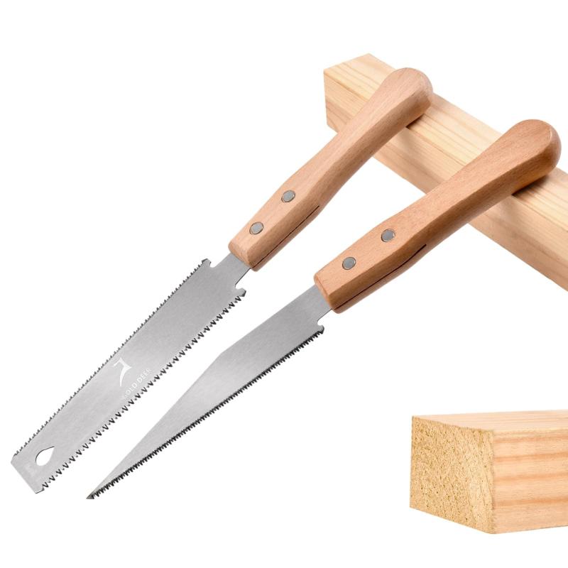 GOLD DEER 2本組 両刃鋸 クラフト鋸 木工用引きのこぎり 両刃プルソー 両刃引きのこぎり SK5フレキシブルブレード ダブル エッジTPI17/11プルソー 細工鋸 両刃 ダボ切鋸 ダボ引きのこぎり クラフ【セット内容】日本製両面...