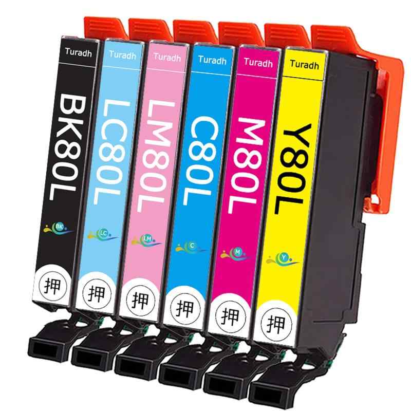 IC6CL80L エプソン 用 インク とうもろこし EP-982A3 プリンター インク Epson対応 IC80L 6色セット 純正 と併用互換インクカートリッジ【Turadh】【対応機種】エプソン EP-982A3 EP-707A E...