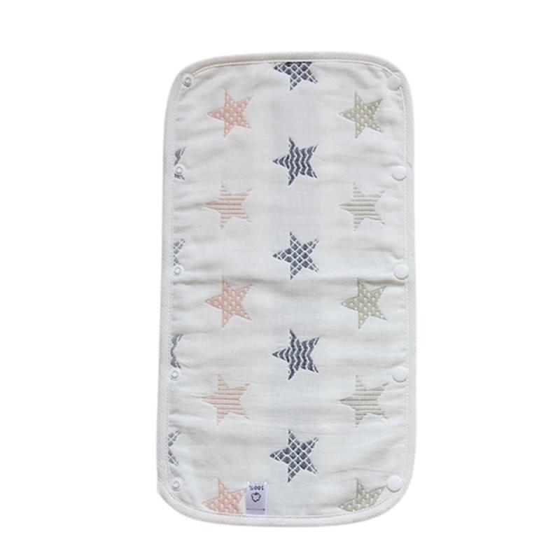 ベビーカーカバー ベビーカーセーフティバー よだれカバー バーカバー リバーシブル 赤ちゃん よだれかけ 6重ガーゼ 星柄 綿100％ シンプル かわいい 20*40cm