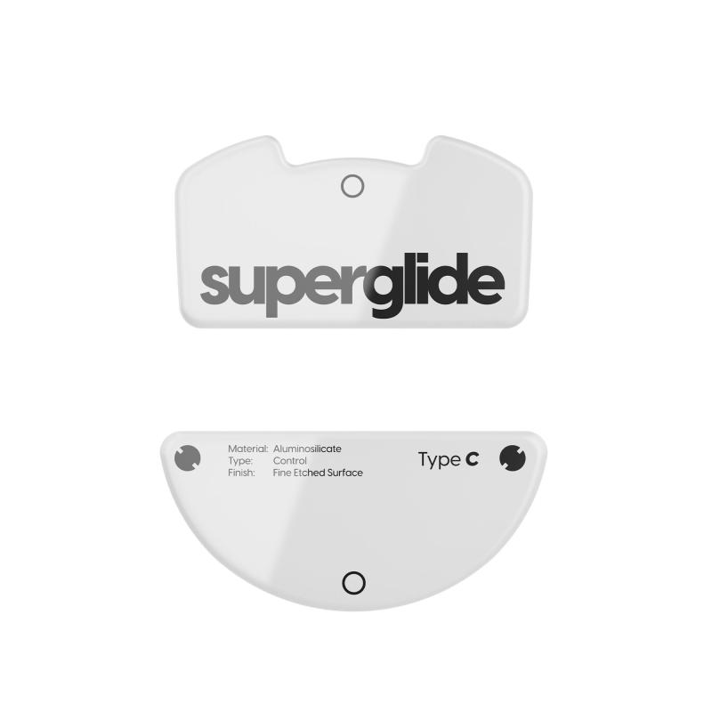 Superglide2(Type C) マウスソール for Razer viper v3 Pro マウスフィート [ 強化ガラス素材 ラウンドエッヂ加工 高耐久 低摩擦 Super Smooth ]- White超高耐久 - 擦り減らない...