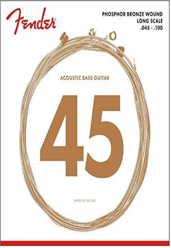 Fender アコースティックベース弦 8060 Acoustic Bass Strings, Phosphor Bronze, Long Scale, .45-.100ロングスケール(34インチ)。4本1セットアコースティックベース、アコ...