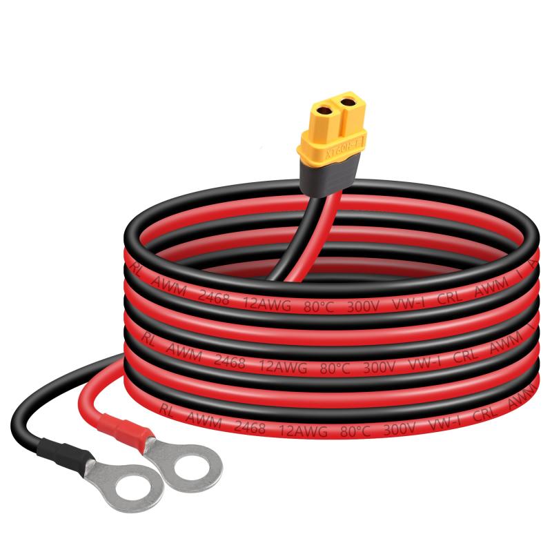 SinLoon XT60-Oリング端子ケーブル12AWG XT60H メス-Oリングコネクターワイヤー リモート・コントロール航空機のおもちゃの車のリチウム電池FPVの競争のドローンに対応（1.5M）幅広い用途:XT60メス-Oリングコネク...