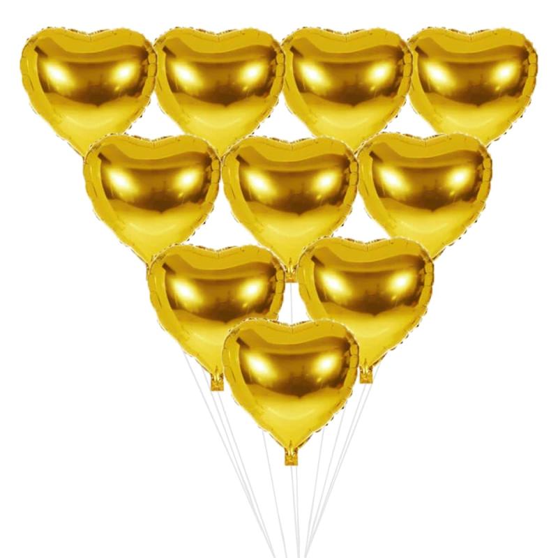 風船 バルーン 10個セット ハート型 18インチ アルミバルーン 飾り付け 記念撮影 バレンタイン 告白 プロポーズ 誕生日会 結婚式 パーティー 店舗装飾【可愛いハート形のアルミバルーンは】どんな場面でも目を引きます。シンプルで可愛いデ...