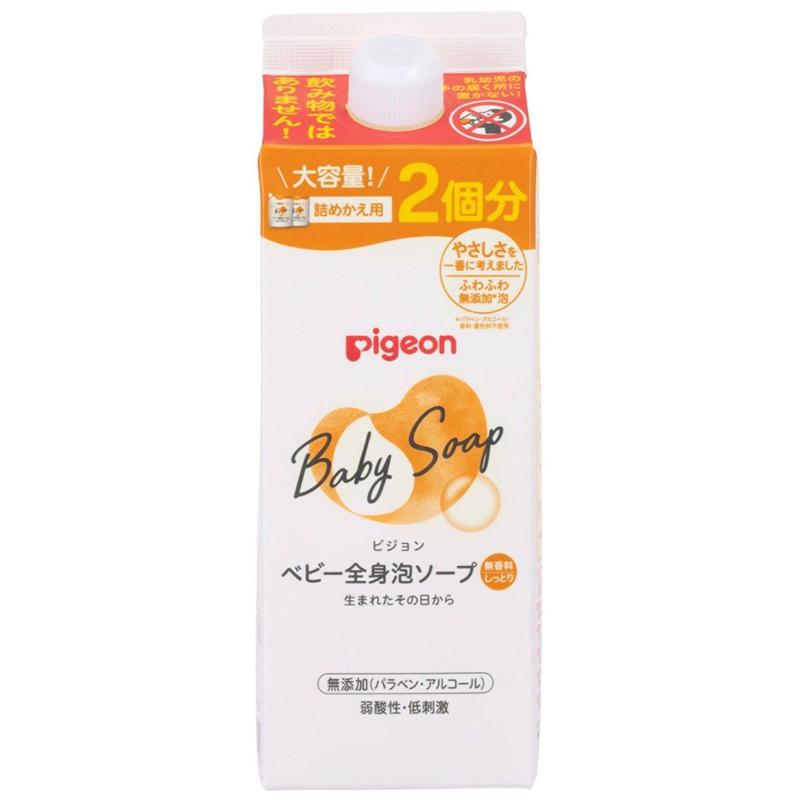 PIGEON ピジョン ベビー全身泡ソープ しっとり 詰替用 2回分 800ml赤ちゃんのお肌へのやさしさをいちばんに考えたスキンケア