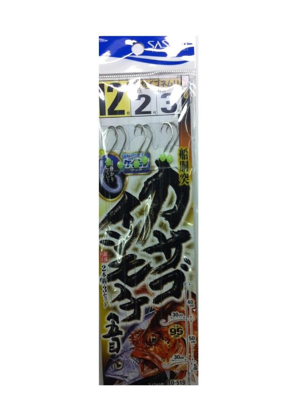 ささめ針(SASAME) D-519 カサゴ・イシモチ五目(ケイムラフック)12