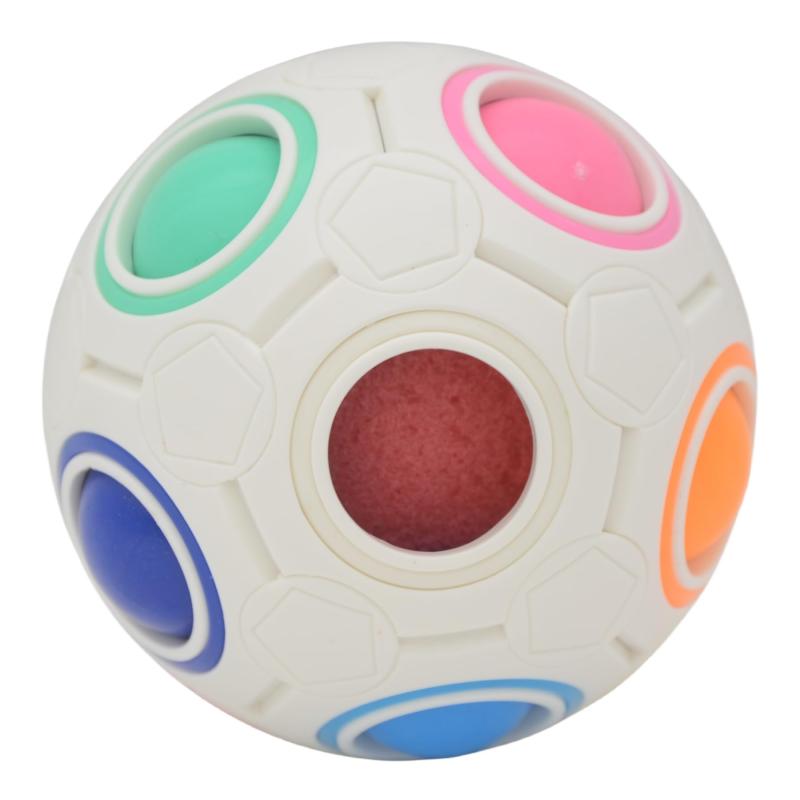 Bucubke Moyu レインボーボール マジックキューブ 12穴レインボーボール、キューブレインボーボールットおもちゃ頭の体操Moyu レインボーボールは、ボールの形をしたカラーブロックパズルです。12個の穴で構成されており、そのうち1...