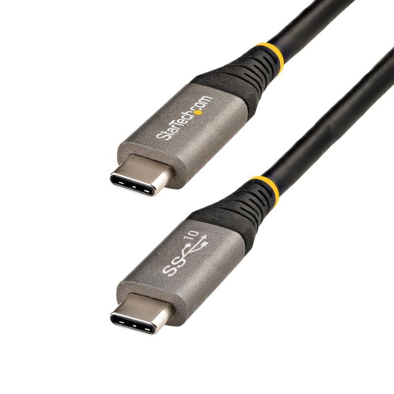 StarTech.com 1m USB-C - USB-C ケーブル/USB-IF認証ケーブル/USB 3.1(3.2 Gen 2)10Gbps Type C - Type Cケーブル/100W (5A) Power Delivery &a...
