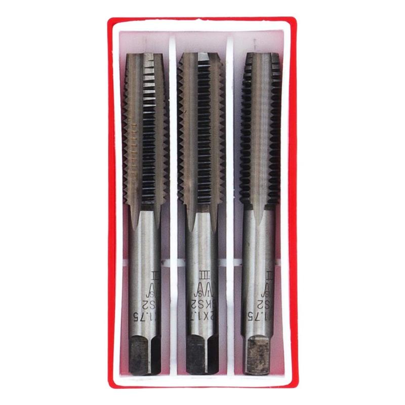 新潟精機(Niigataseiki) SK 日本製 ねじ切組タップ M12x1.75サイズ:全長82×外径12mm質量:124g用途:一般鋼材・真鍮・銅・アルミ・樹脂等のめねじ立てに材質:合金工具鋼(SKS)タップねじ径:M12、ピッチ:1...