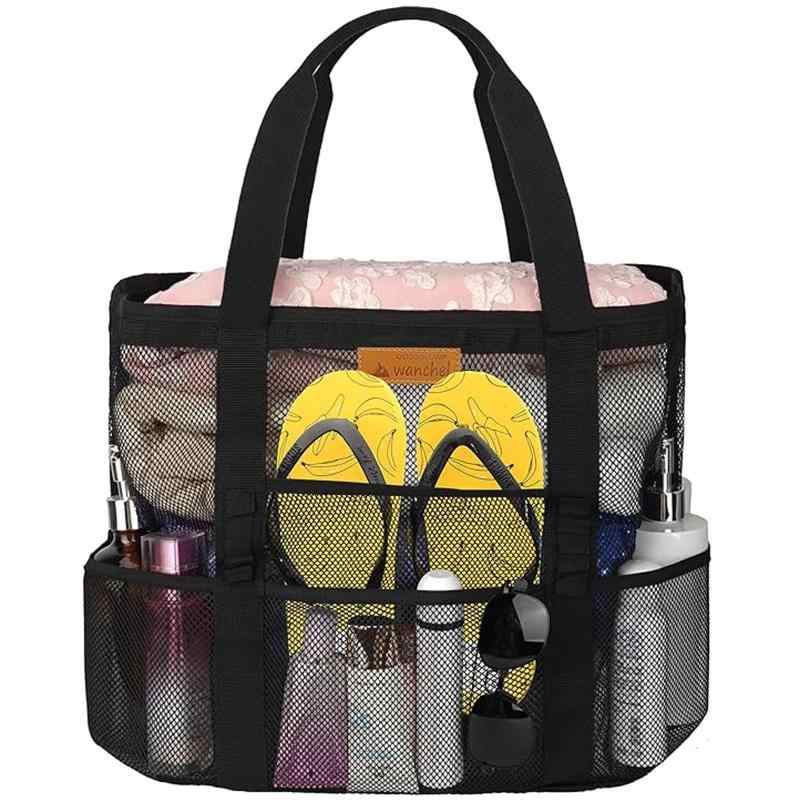 [SOYANGNEK] スパバッグ メッシュバッグ 大容量 防水ポケット付き 折り畳み可能 サウナバッグ お風呂 銭湯 泳 ジム 温泉用 旅行 収納袋 手提げカバン🏖️【商品仕様】メッシュバッグサイズは縦43 cm×横20 ...