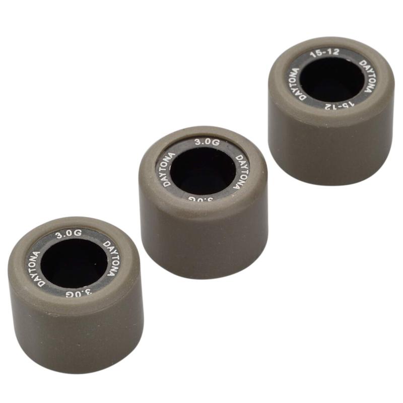 デイトナ(Daytona) バイク用 DWR ウエイトローラー φ15×12mm 3.0g 方向指定なし 3個セット 90447