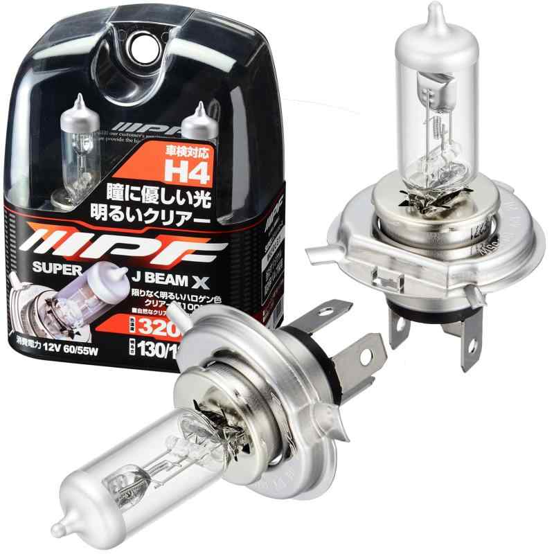 IPF ヘッドライト フォグランプ ハロゲン 車用 H4 3200K 純正色 12V用 2本入 車検対応 スーパーJビーム クリアー J61仕様:H4 12v 60/55w色温度:3200Kセット内容:ハロゲンバルブ 2本入り当社比:明るさ...