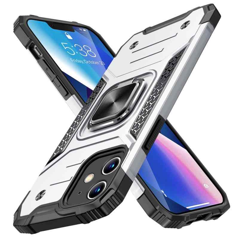 PNEWQNE iPhone 12 mini 用 ケース リング付き 5.4 インチ 耐衝撃 シリコン 薄型 スタンド機能 車載ホルダー対応 二重構造 tpu pcバンパー 米軍MIL規格 アイフォン 12mini 用スマホケース 2020...