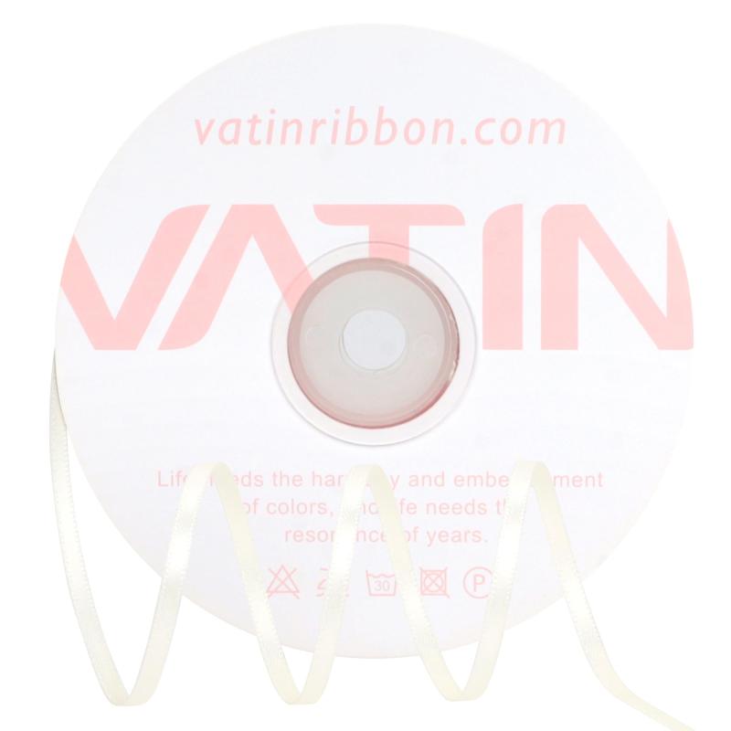VATIN ヴァティン 両面サテンリボン 3.2mm（1/8インチ)寸法：幅3.2mm（1/8インチ）、一巻き分の長さ91.4m（100ヤード）。様々な手芸やギフト包装などのニーズに適しています。