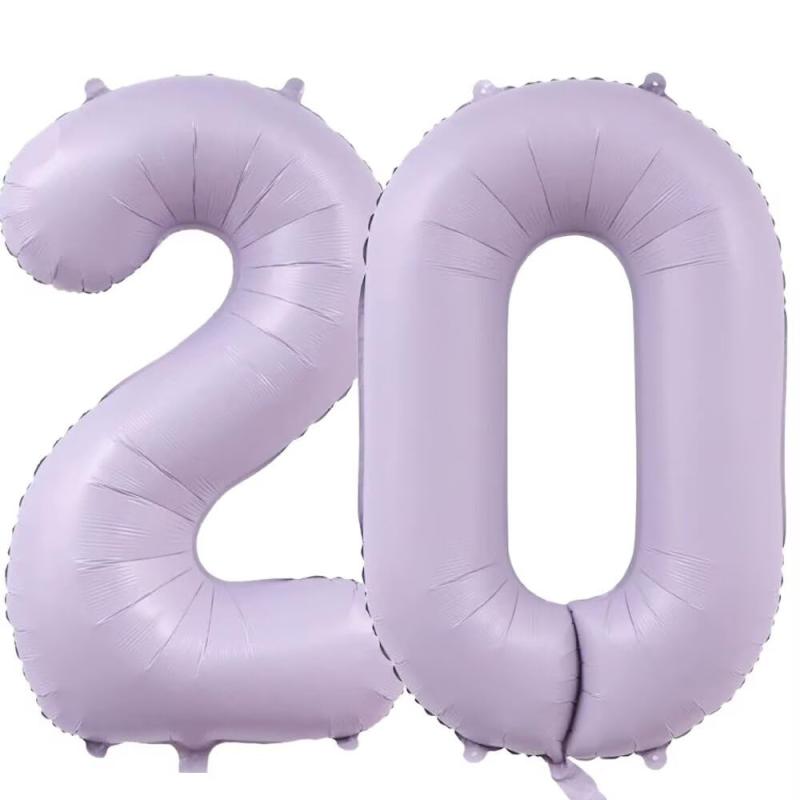 PomeloCoto 20数字 バルーン紫 小きい誕生日 飾り付け20歳, 100cm紫風船 数字20スウジ バルーン オオキイ 記念日/カーニバル/卒業式/プロポーズ/写真撮影用小道具カラフルな数字風船で、あなたのパーティーを彩りましょう...