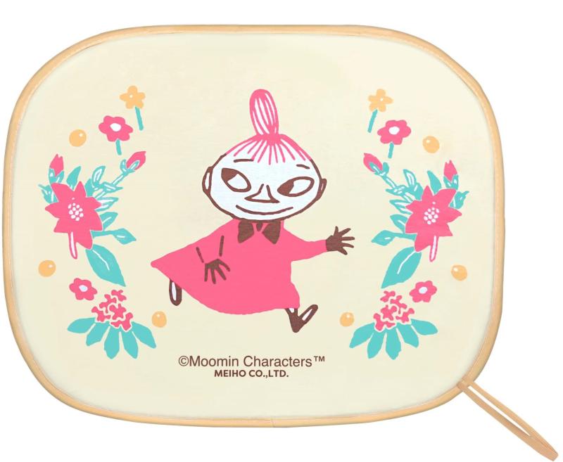 明邦(Meiho) MOOMIN リトルミイ ミニサンシェード 吸盤不要 2枚入り FS049●本体サイズ：縦360×横445×厚み3mm【素 材】表面生地：ポリエステル／裏面生地：塩化ビニル／ワイヤー：スチール【重 量】約150g【原産国】中国