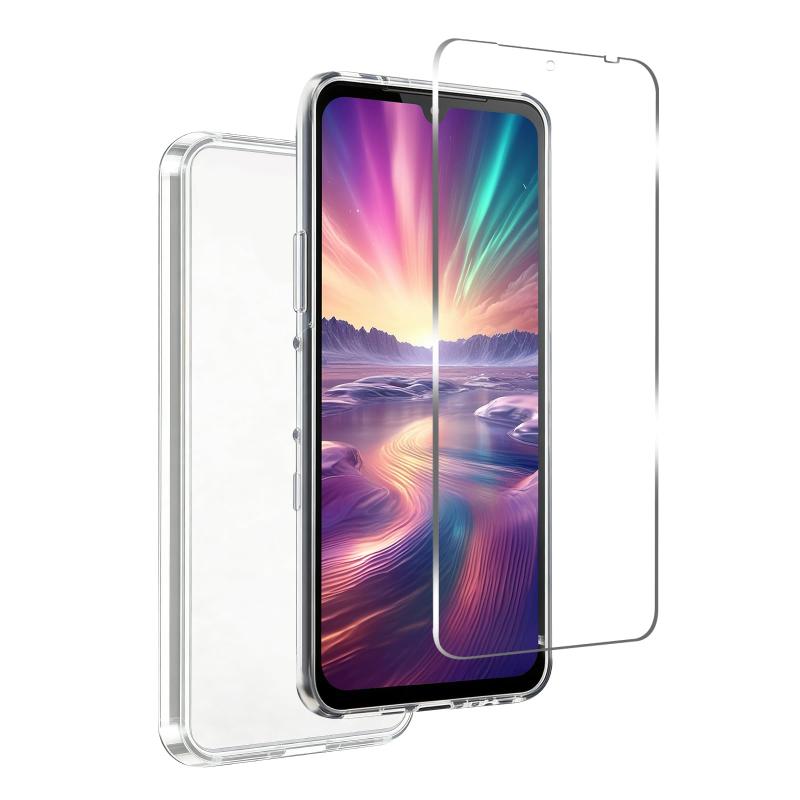 DIGNO SX5 保護フィルム + DIGNO SX5 ケース【日本製-硬度9H】SX5 保護フィルム 耐指紋 撥油性 反射低減 飛散防止処理 KC-S306 用の スマホケース 耐衝撃薄型カバー 滑り止め 着脱簡単（1枚ガラスフィ【購入...
