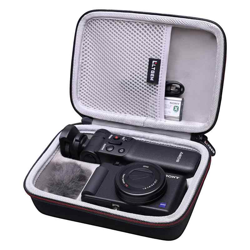 LTGEM製Sony ZV-1カメラ用ハードケース Vloggerアクセサリーキット三脚とマイクにフィット - 旅行保護キャリーストレージバッグ完璧にフィット:Sony ZV-1 / ZV-1F / ZV-1 II デジタルカメラに合うよう...