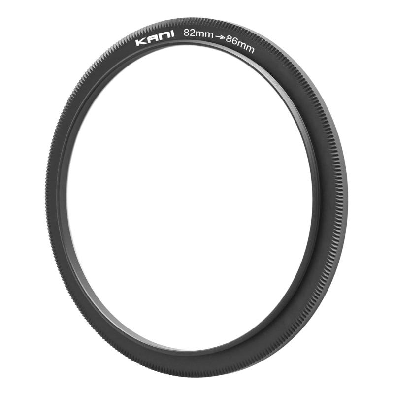KANI 82-86mm フィルター径変換アダプター ステップアップリング 薄枠 ローレット付 高精度機械加工品 簡易包装品 アルミ製 812315レンズ側のフィルター枠径よりも大きな径のフィルターが取付可能に外周部にローレット加工を施し、...