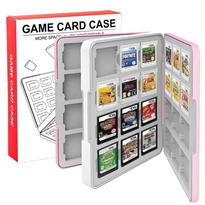 MOXCAHER 3DS ソフトケース 3DS/DS/2DS対応 24/48 枚収納 ソフト整理収納盒 防塵保護 持ち運び便利 (ピンク, 48枚収納)【素材と保護性】高品質なABS樹脂と柔らかいシリコン素材を採用した3DSゲームカードケー...