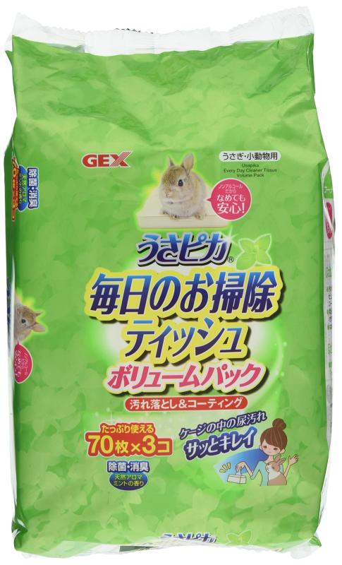 GEX ジェックス トップブリーダーのうさピカ 毎日のお掃除ティシュ ボリュームパック 3個入本体サイズ(幅X奥行X高さ):12×24×23cm本体重量:845g原産国:日本手がべとつきにくいお手軽コーティング。片手でワンタッチ。手軽に取り...