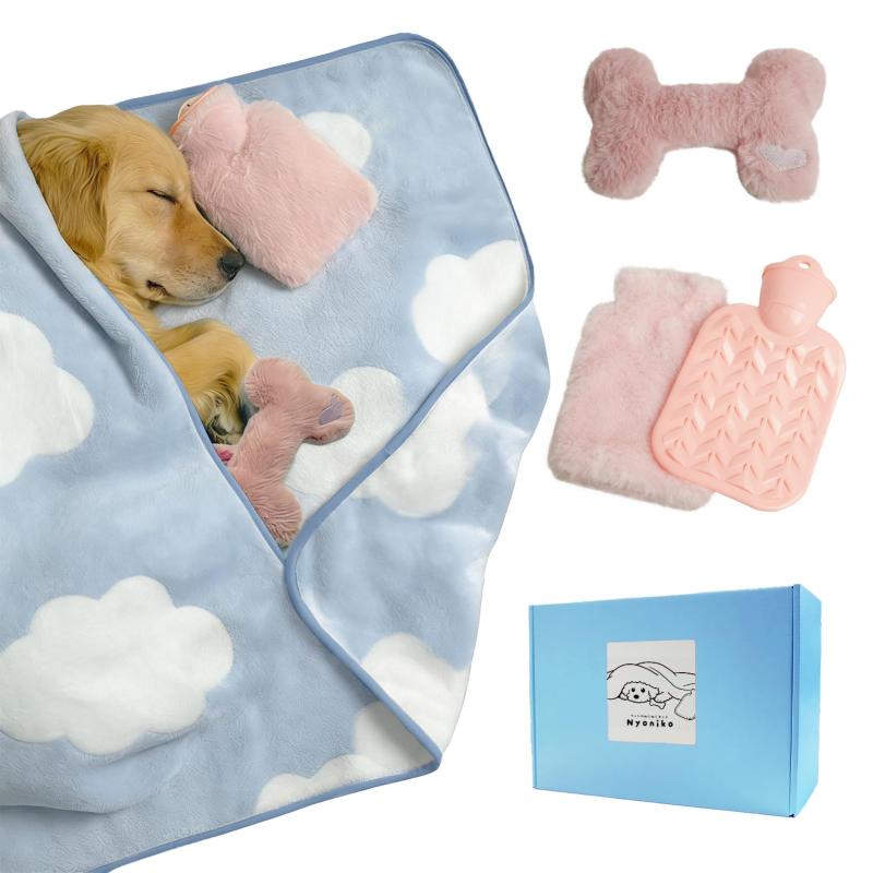 [Nyoniko（ニョニコ）] ペット 毛布 ブランケット 犬猫用 子犬 子猫 暖かい ふわふわ 可愛い 電気のいらない保温 秋冬の防寒 寒さ対策 布団 タオル マット クッション 洗える 寝具 猫のベッド/【W保温で愛犬・猫の寒さ対策｜電...